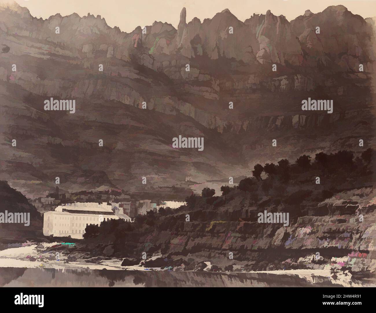 Vista general de la montan desde monistrol hi-res stock photography and ...