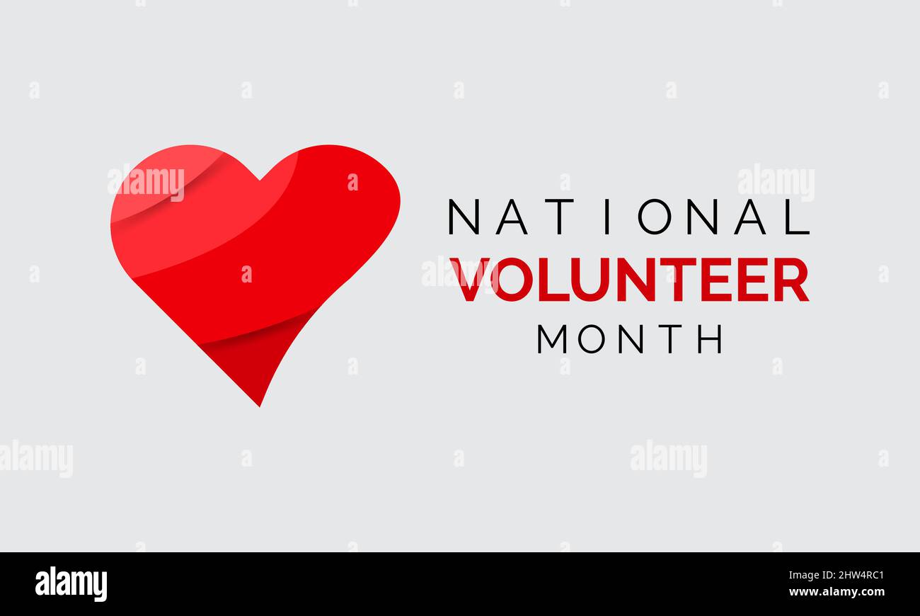 National Volunteer Month. Volunteers communities template for banner ...