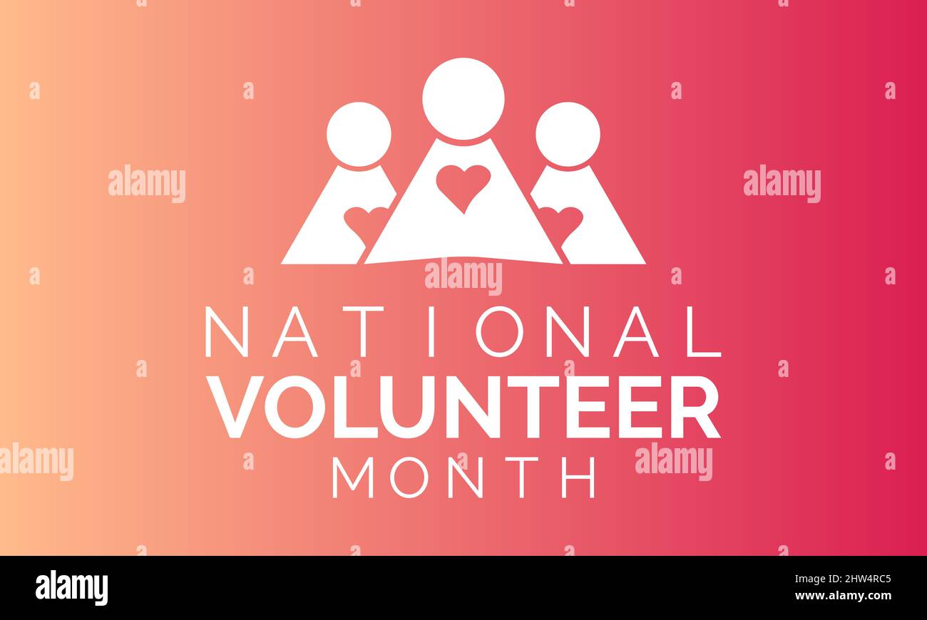 National Volunteer Month. Volunteers communities template for banner ...