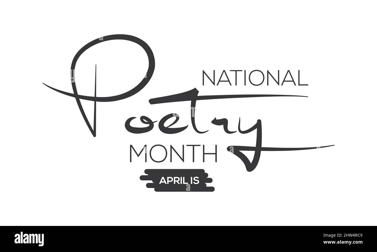 National Poetry Month. Literature greeting template for banner, card ...