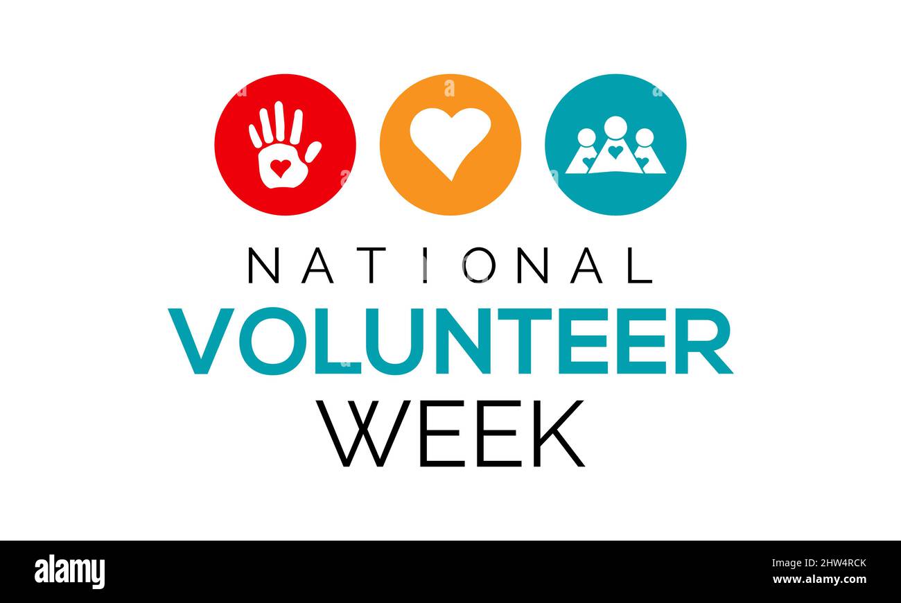 National Volunteer week. Volunteers communities template for banner ...