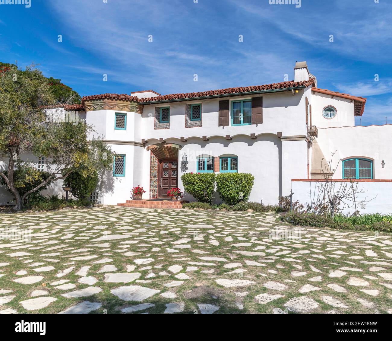 Malibu CA, USA- March 2, 2022: Exterior of the Adamson House Museum in ...