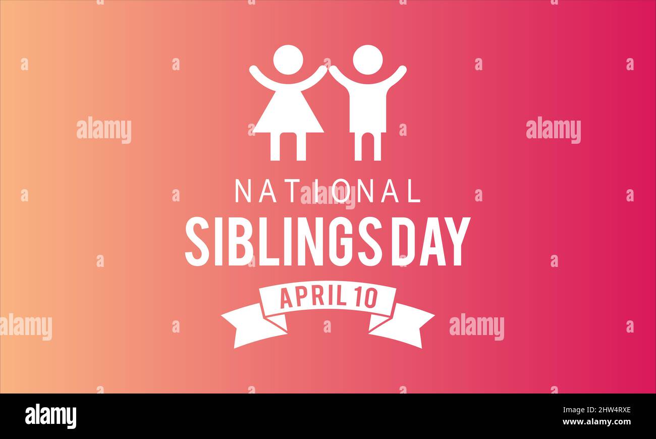 Siblings Day. Siblings love template for banner, card, poster ...