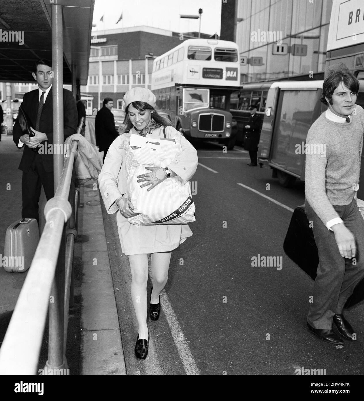 Film actress Julie Christie flew in from Paris where she has been ...