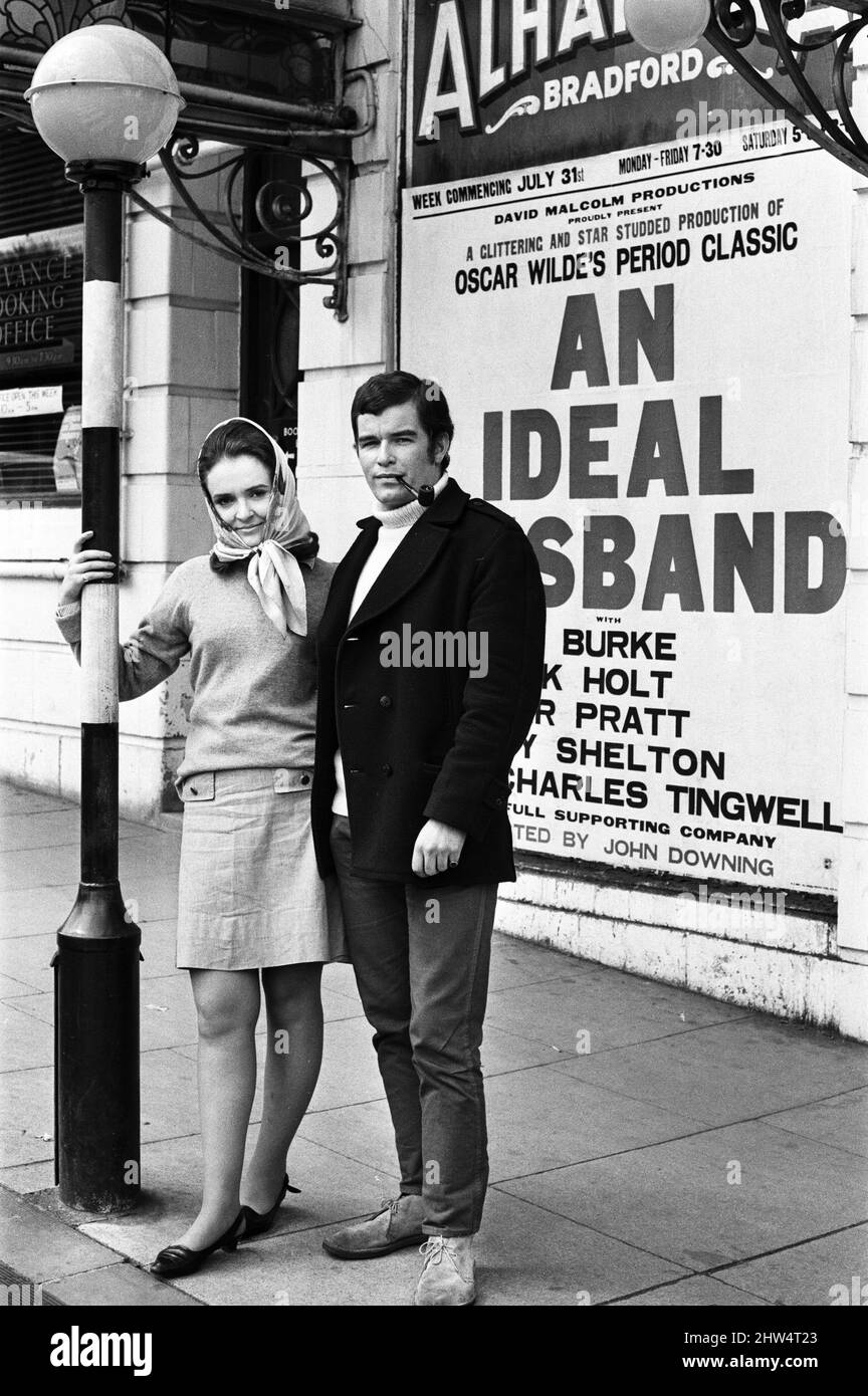 Frances Nicholson and Neville Hughes outside the Alhambra Theatre ...
