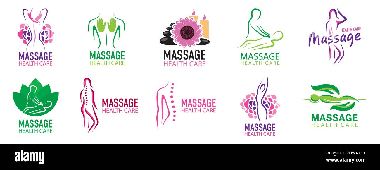 Vector logo of the medical back massage salon Stock Vector Image & Art ...