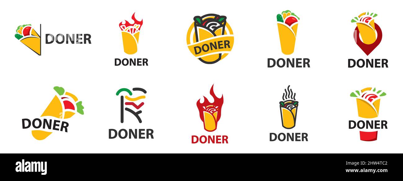 Chicken beef meat shawarma Stock Vector Images - Alamy