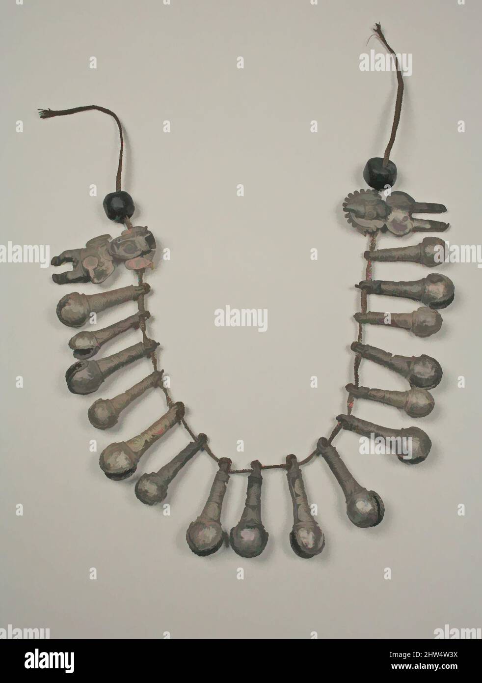 Art inspired by Necklace with bells and two figures, 16th century ...