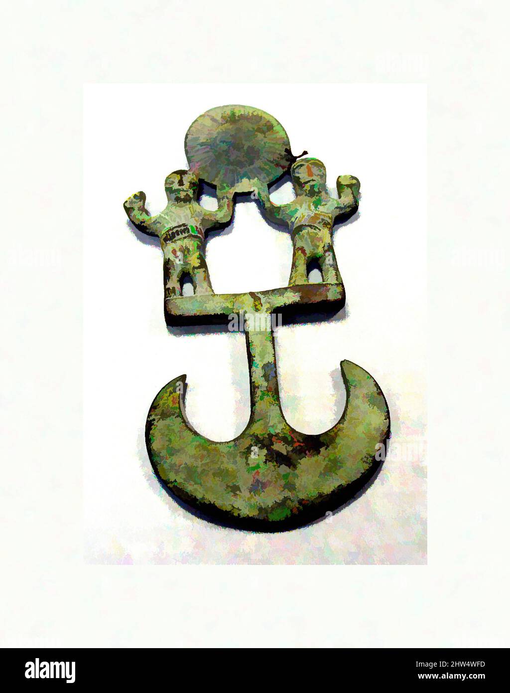 Art inspired by Cast Copper Crescent Ornament with Figures, 16th–17th ...