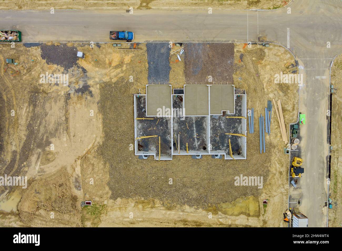 Foundation of a new home construction Stock Photo - Alamy