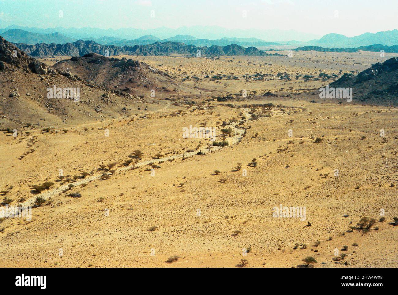 Fossil Valley (Jebel Huwayah) east of the UAE/Omani twin towns of Al ...