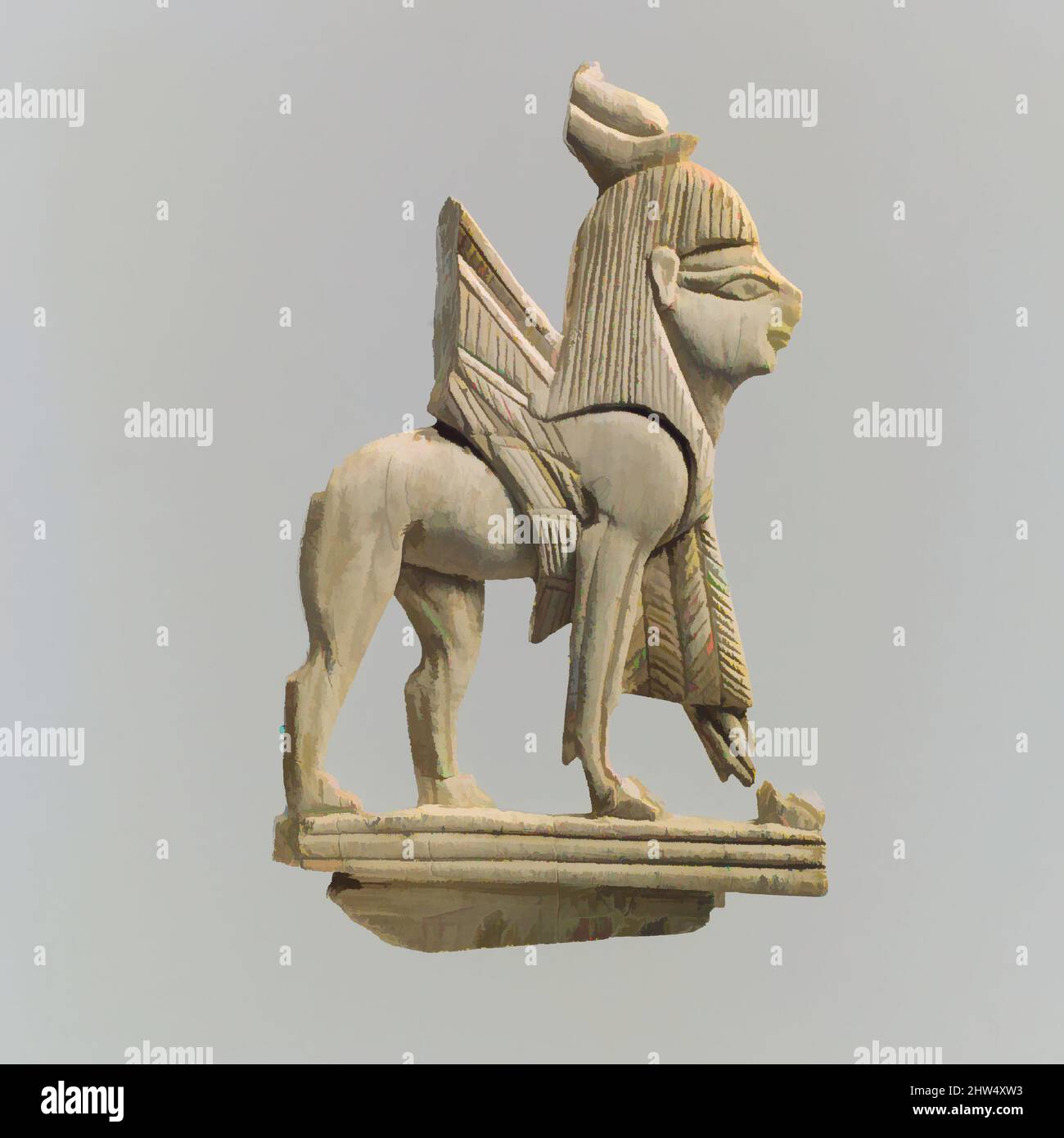 Art inspired by Plaque with winged sphinx, Neo-Assyrian, ca. 9th–8th ...