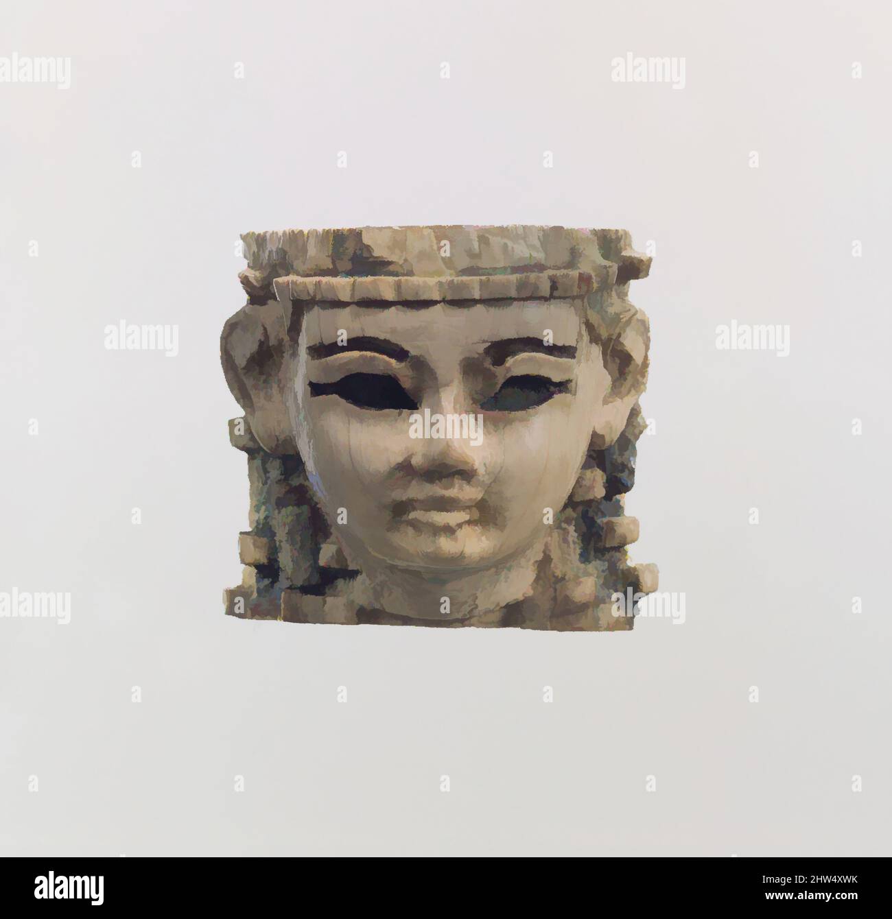 Art inspired by Head of a male or female figure, Neo-Assyrian, ca. 9th ...