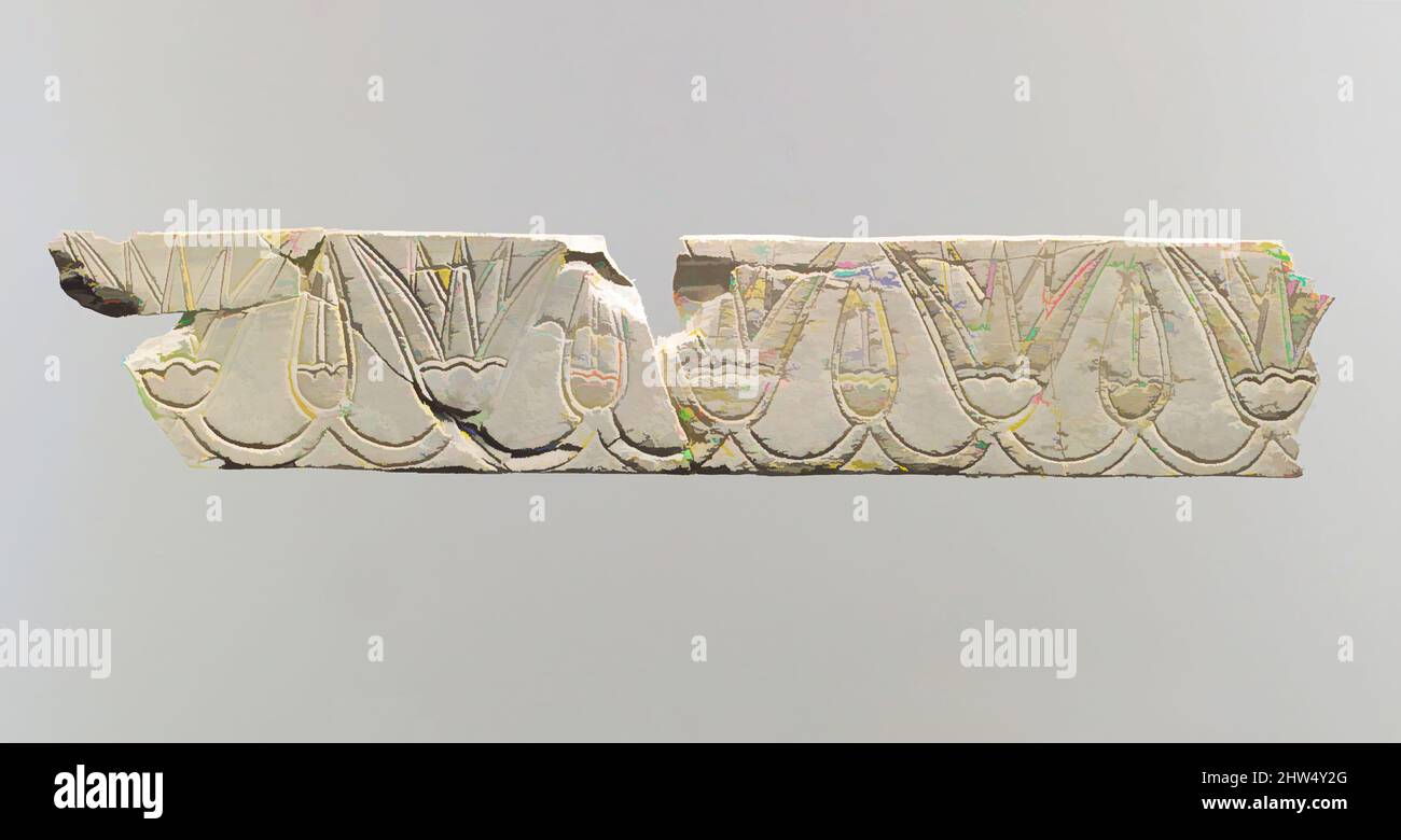Art inspired by Incised furniture plaque with a frieze of lotus ...