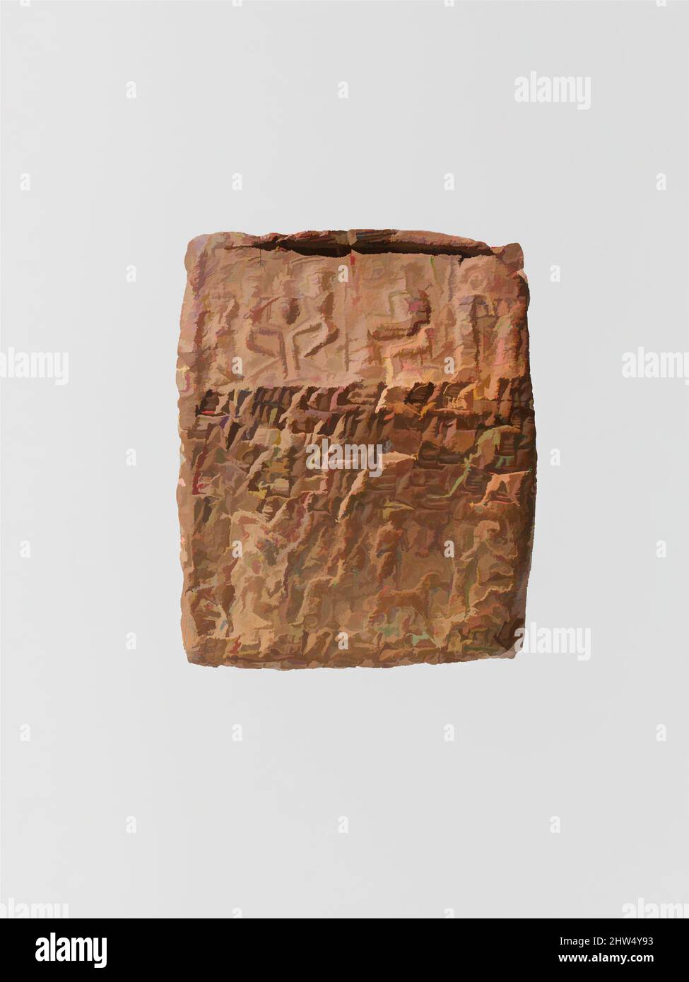 Art inspired by Cuneiform tablet case impressed with four cylinder ...