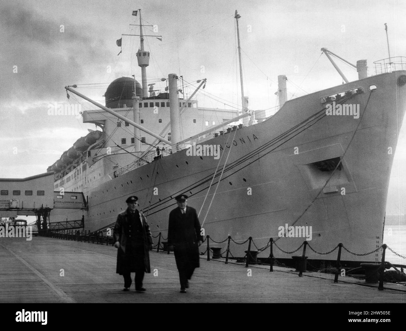 RMS Ivernia, ocean liner, built in 1955 by John Brown & Company in ...