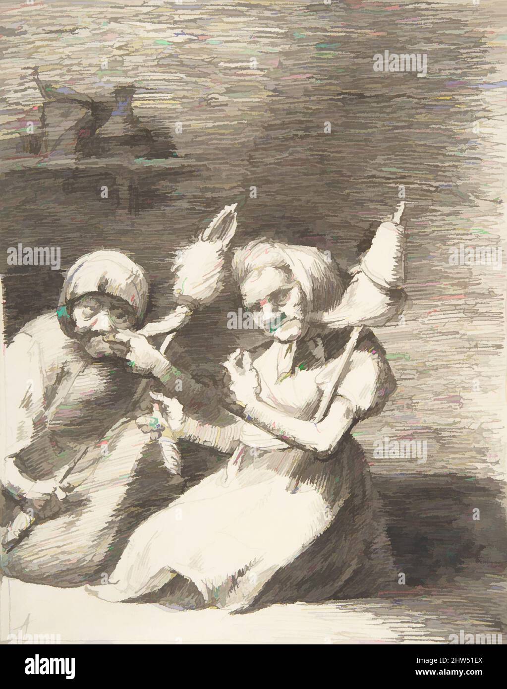 Art inspired by They Spin Well ('Bien lo hilan'), 1807–45, Pen and ...