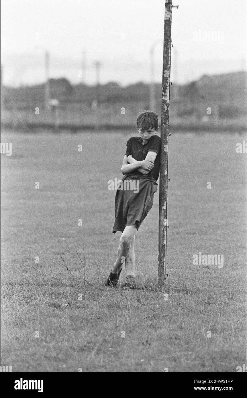 David Bradley, (aged 14) playing the part of Billy Casper, pictured ...