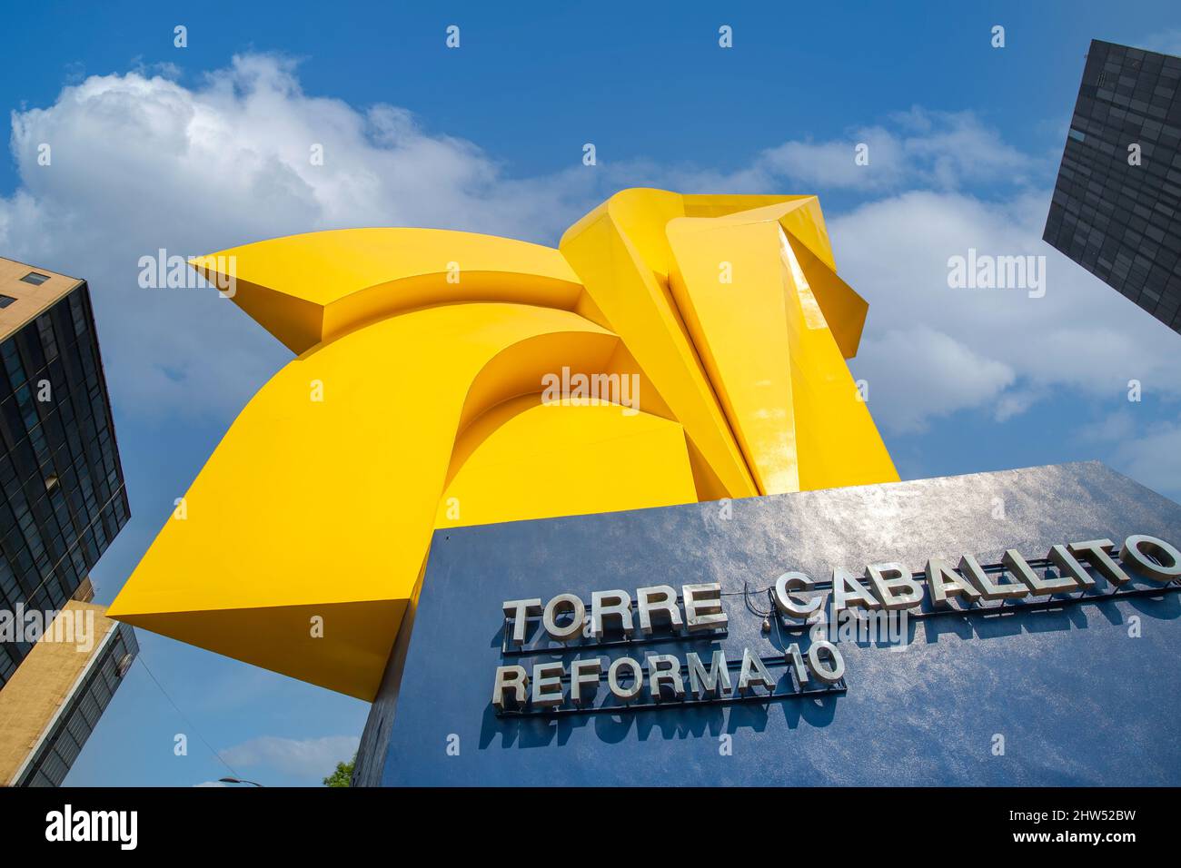 Mexico City, Mexico-10 March, 2021: Landmark El Caballito Monument ...