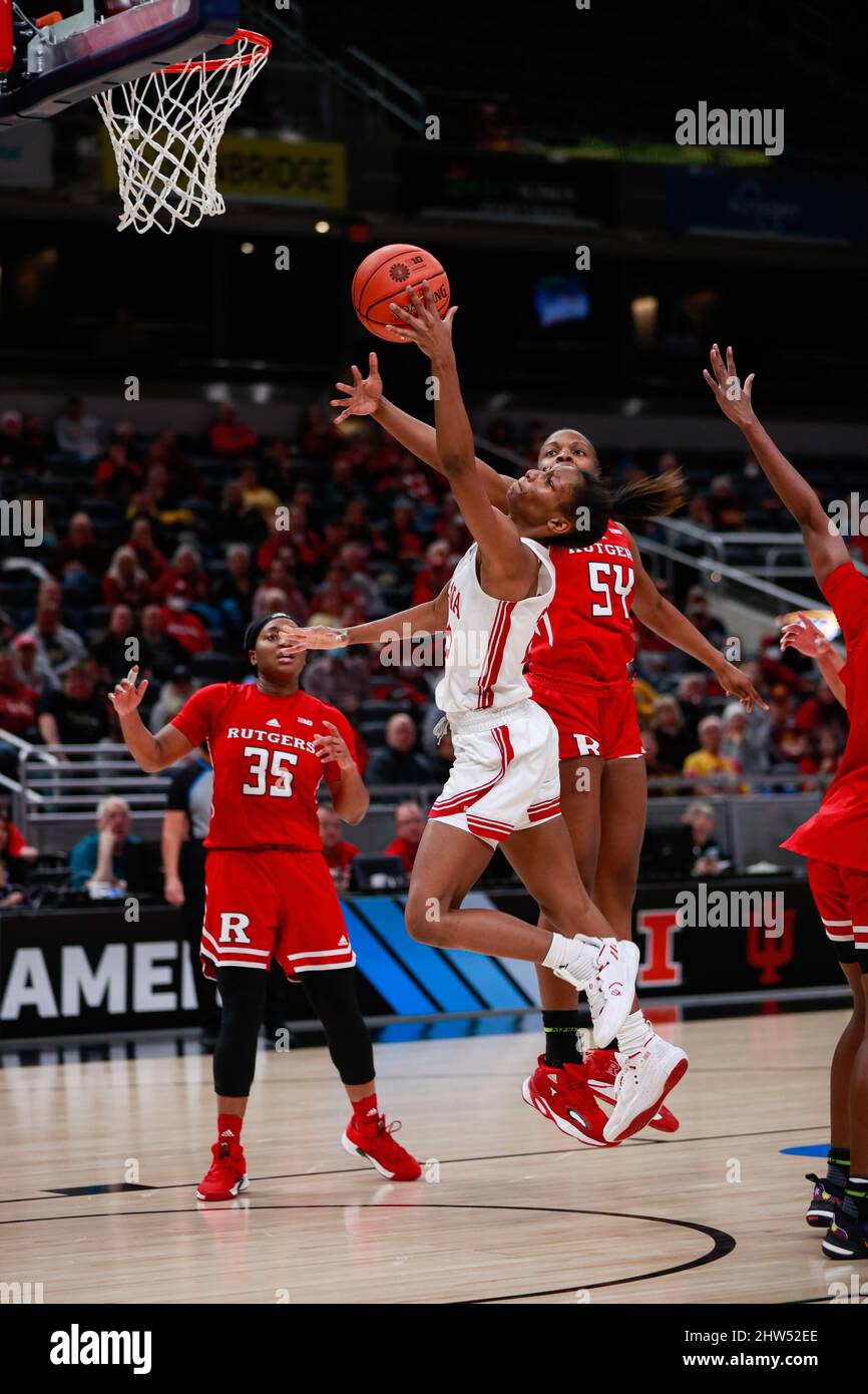 Indianpolis, United States. 03rd Mar, 2022. Indiana Hoosiers guard ...
