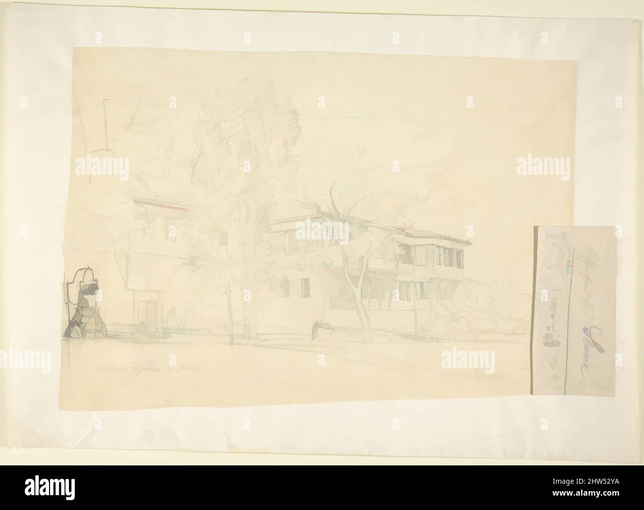 Art inspired by The Cloister Sanajia (?) at Kalki, 19th century, Pencil ...