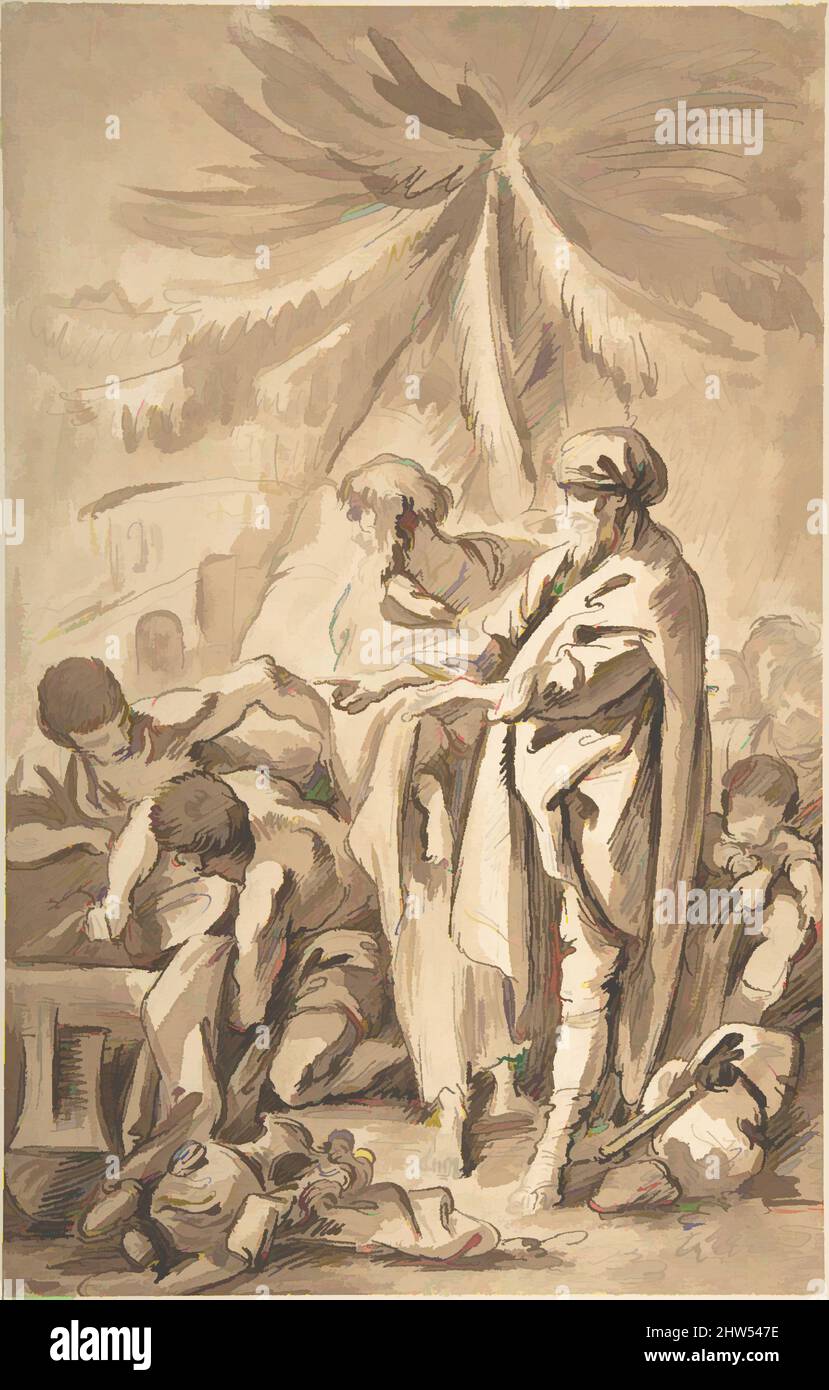 Art inspired by Laban Searching for his Idols (Genesis 31: 19-37), Pen ...