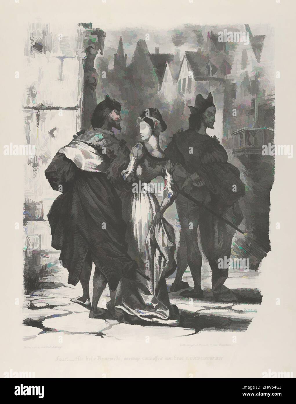 Art inspired by Faust Trying to Seduce Marguerite (Goethe, Faust), 1825 ...