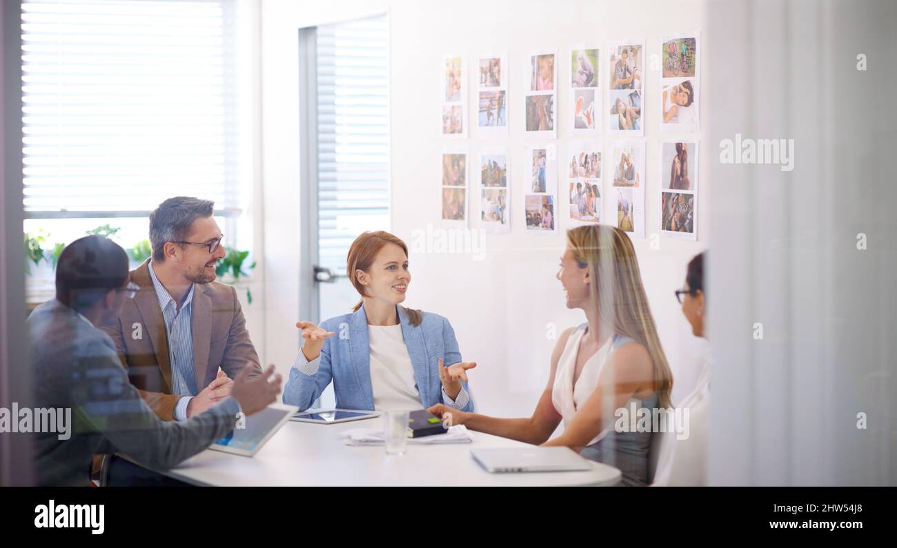 The A team hard at work. Shot a team of colleagues having an office ...