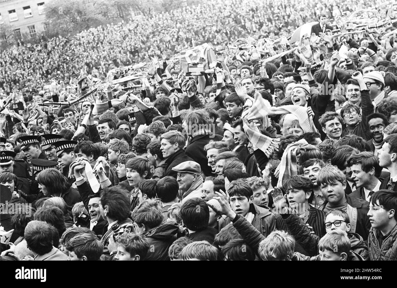 1968 League Division One match.Newcastle United 3 v Manchester City 4 ...
