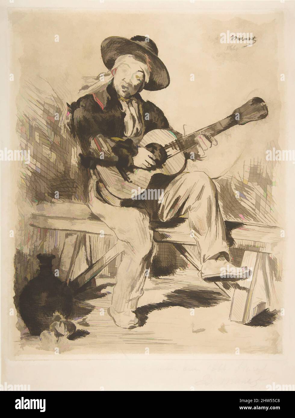 Art inspired by The Spanish Singer (Le Guitarrero), 1861–62, Etching ...