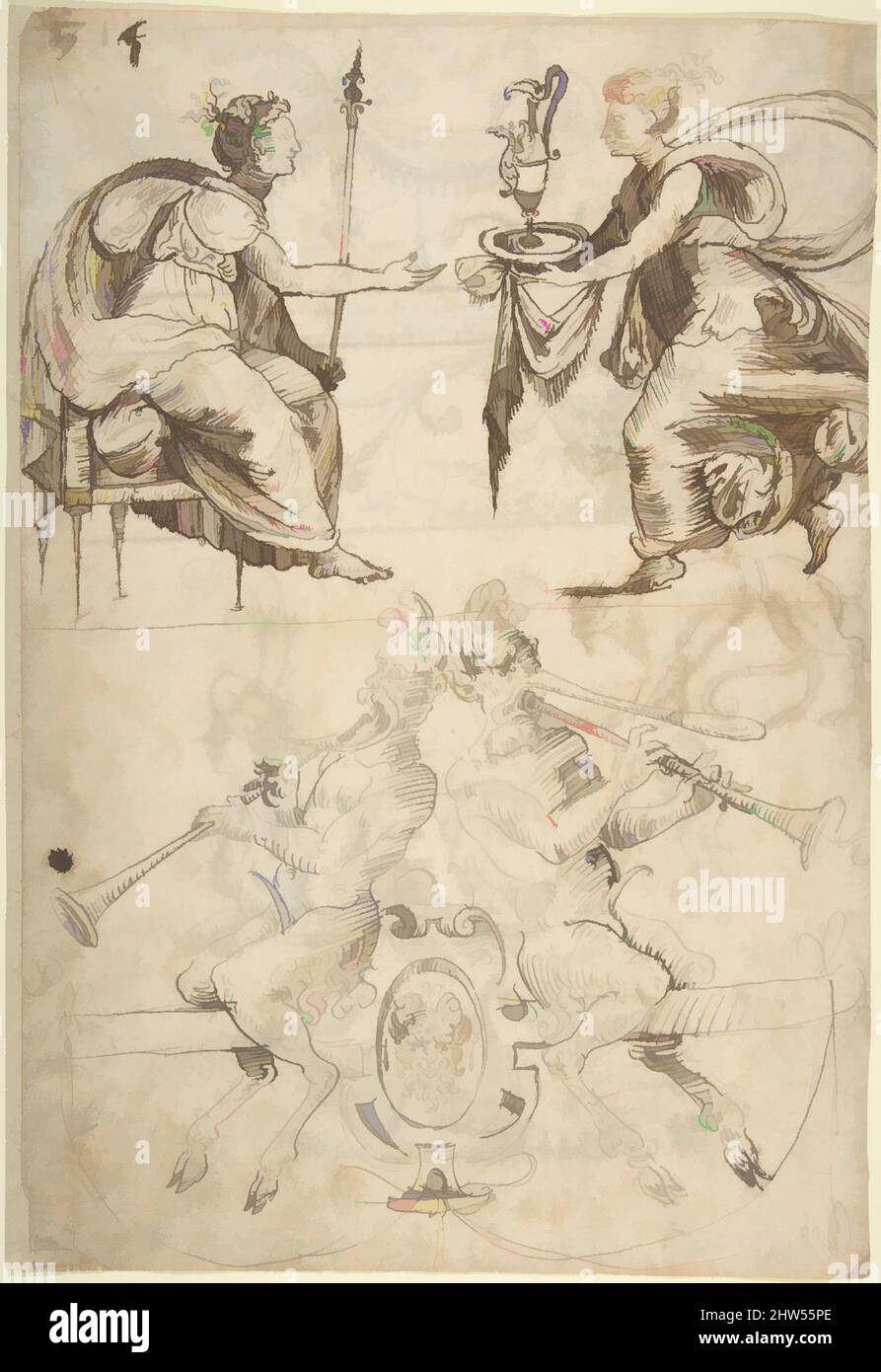 Satyrs playing horns hi-res stock photography and images - Alamy