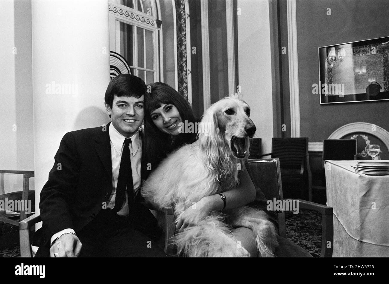 Tony Blackburn with singer Anita Harris. 3rd January 1968 Stock Photo ...