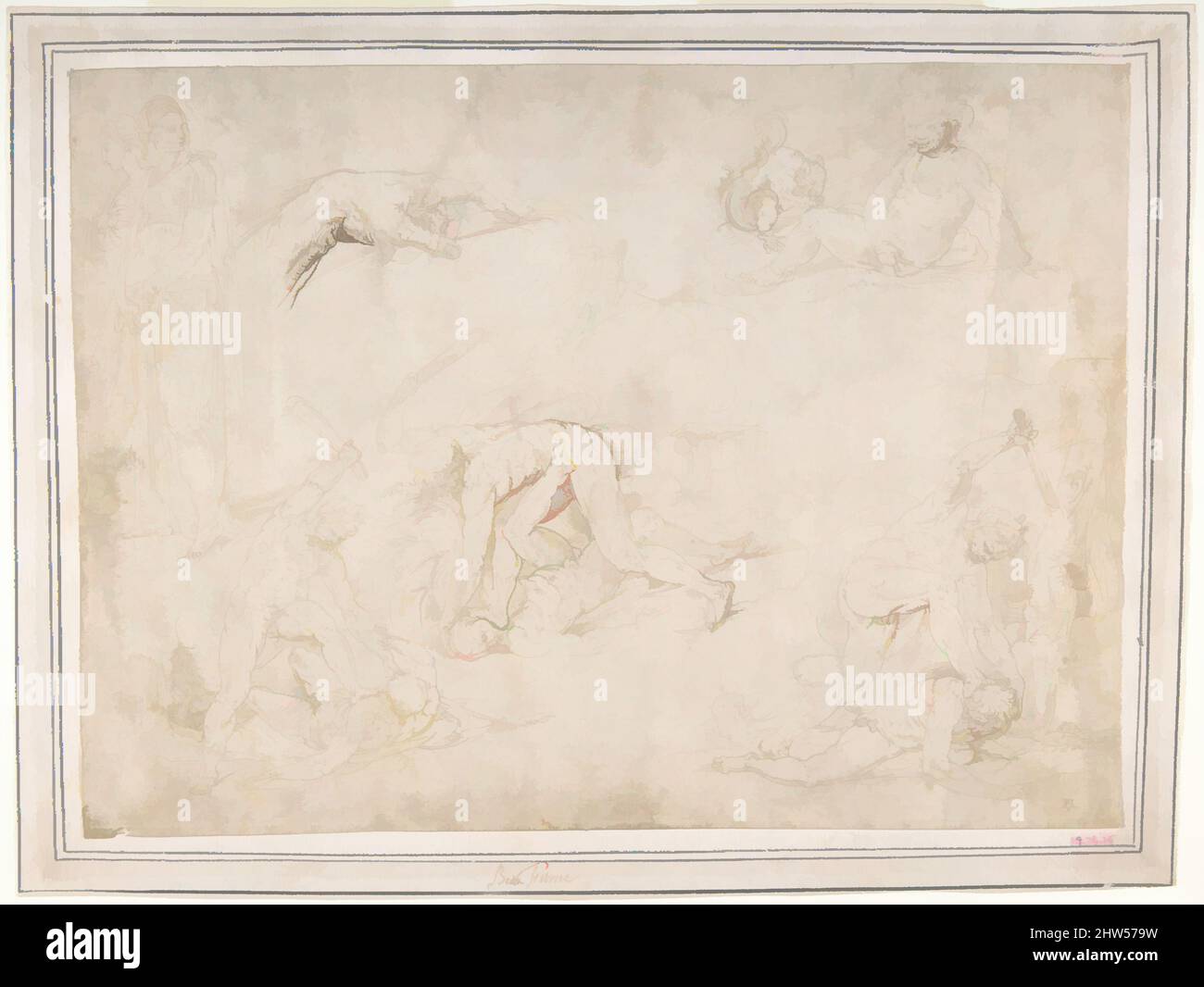 Art inspired by Figure Studies: Three Sketches of Cain Killing Abel ...