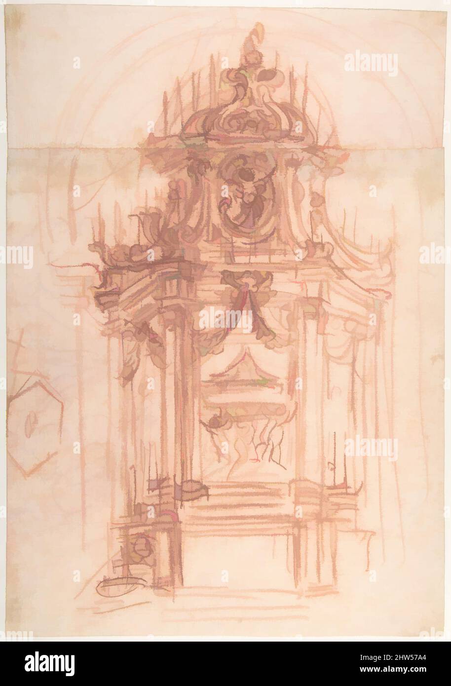 Art inspired by Design for a Catafalque (recto); Female Saint Kneeling ...