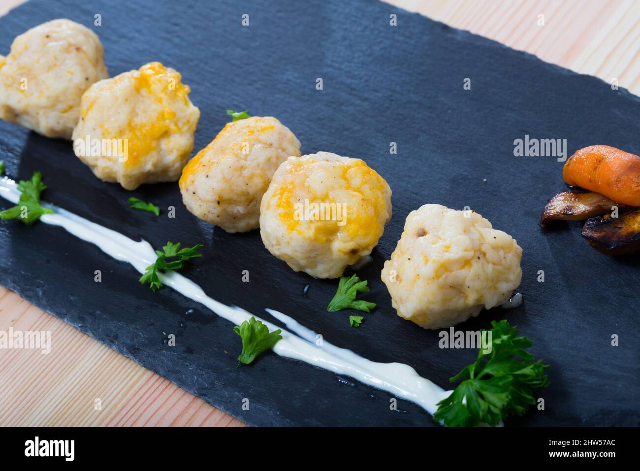 Fish balls from fillet of white fishes Stock Photo - Alamy