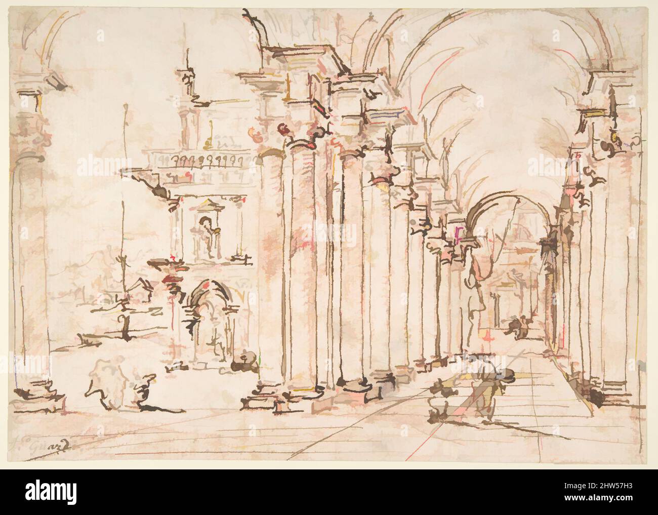 Art inspired by Architectural Capriccio: Vaulted Colonnade of a Palace ...