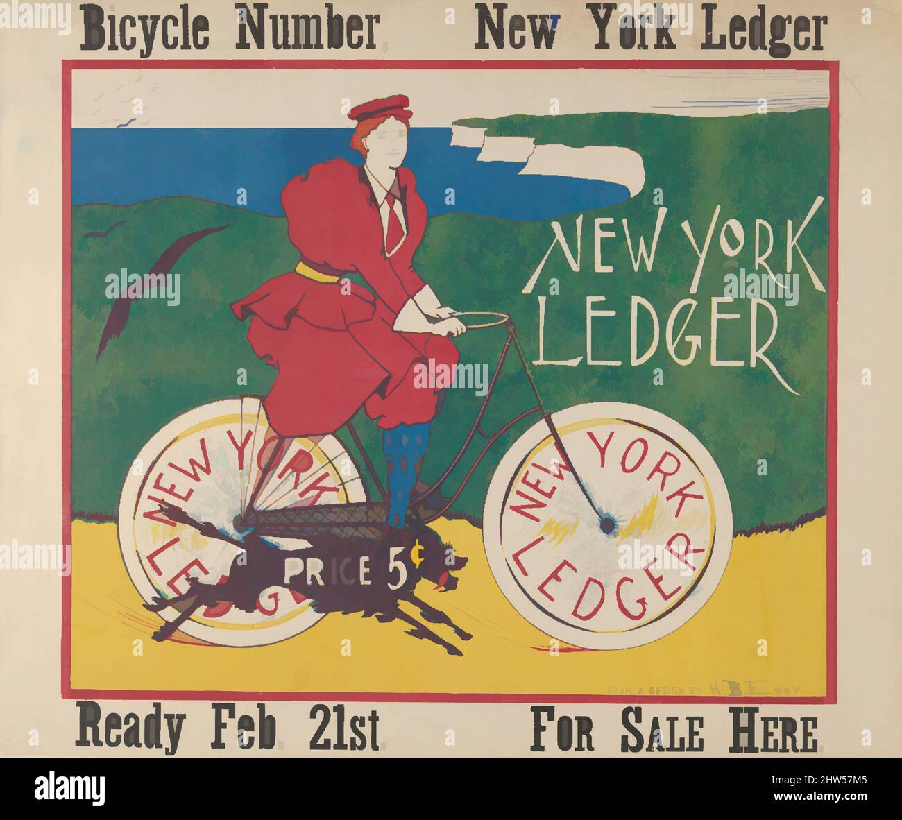 Art inspired by New York Ledger: Bicycle Number, 1895, Lithograph ...