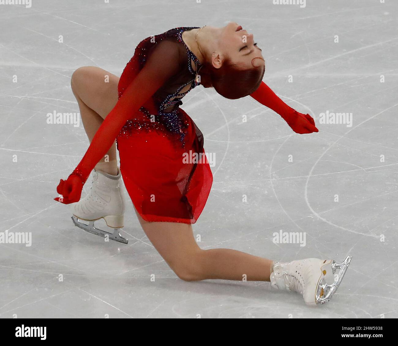 Beijing, Hebei, China. 15th Feb, 2022. Alexandra Trusova (ROC) in the ...