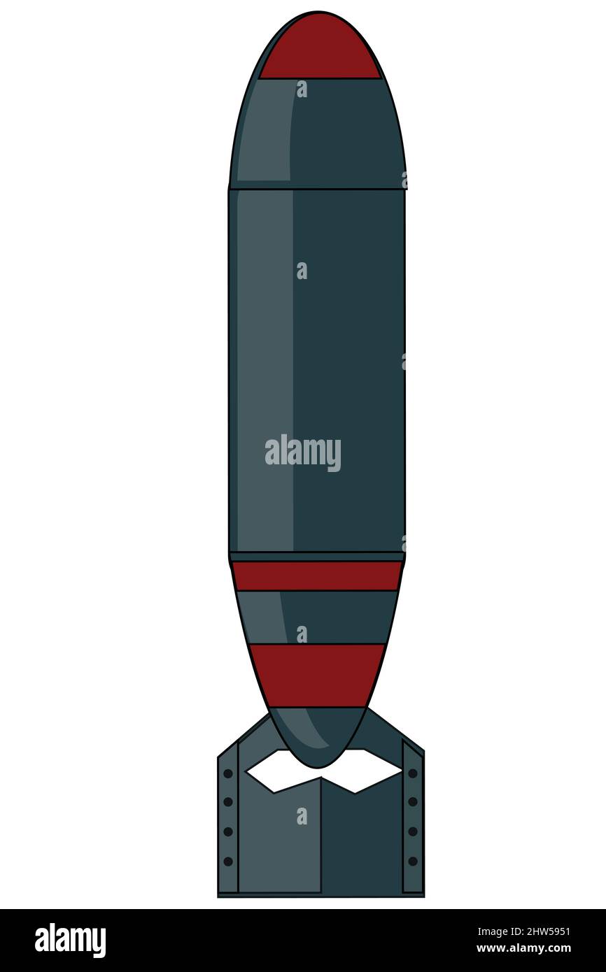 Weapon projectile bomb on white background is insulated Stock Vector ...