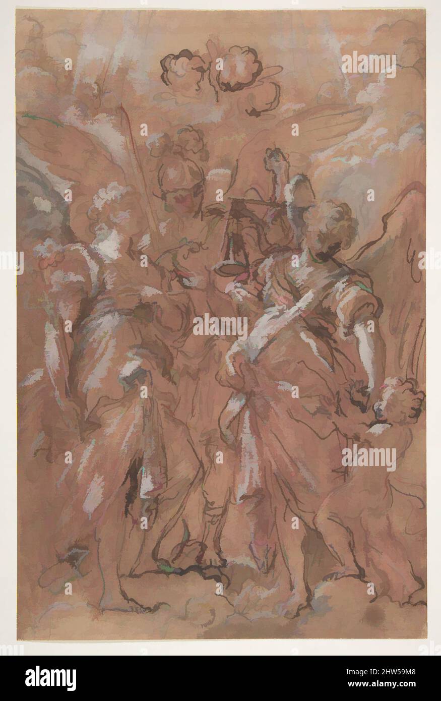 Art inspired by The Archangels Gabriel, Michael and Raphael (recto ...