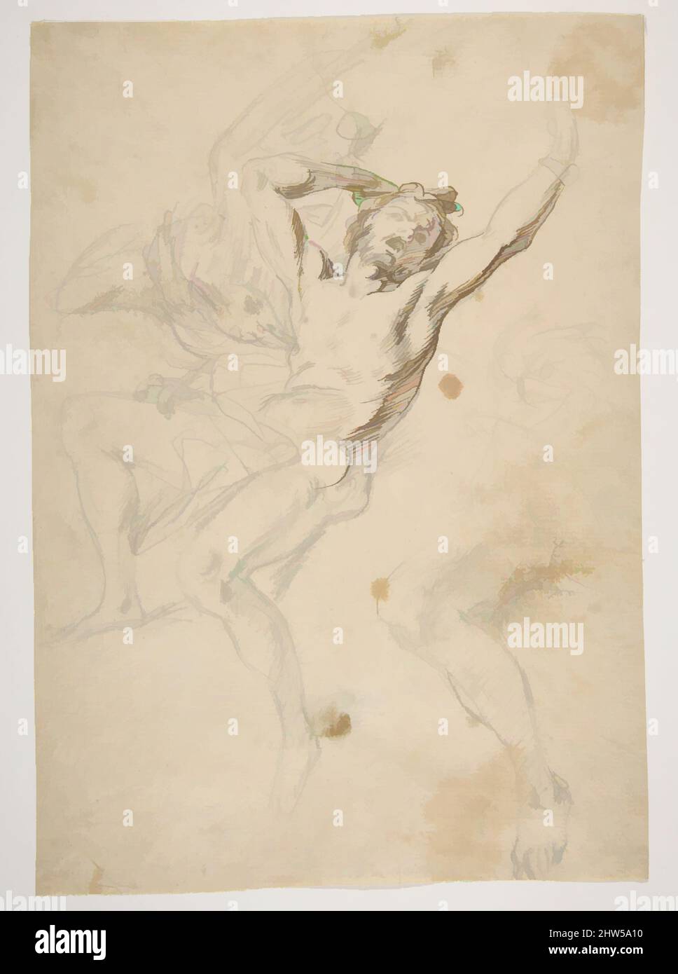 Art inspired by Study for a Prometheus Bound (recto); slight sketch of ...