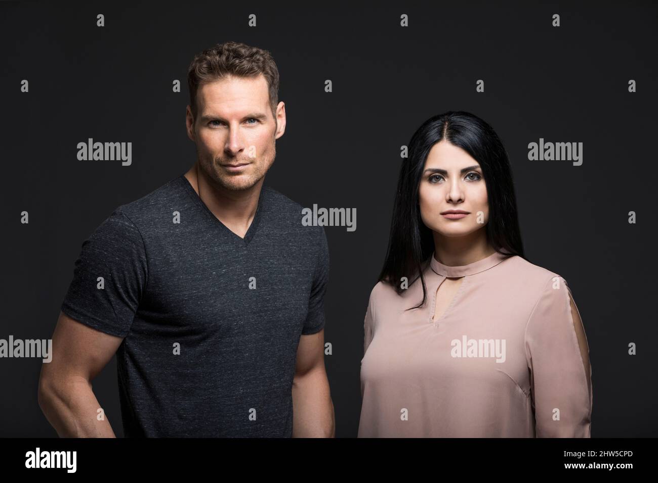 Studio portrait of couple Stock Photo - Alamy
