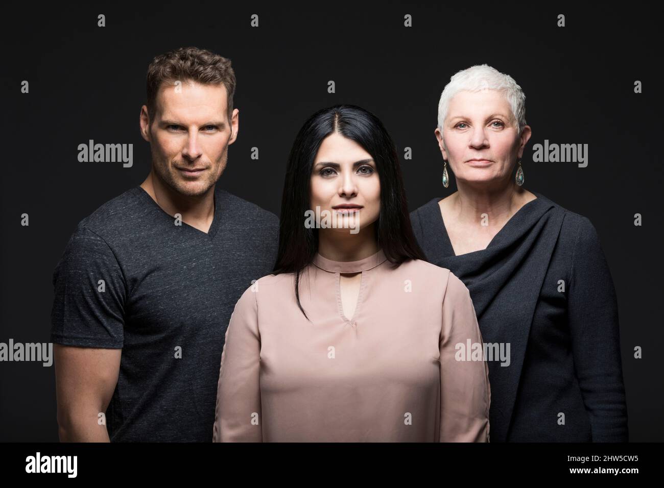 Studio portrait of three people Stock Photo - Alamy