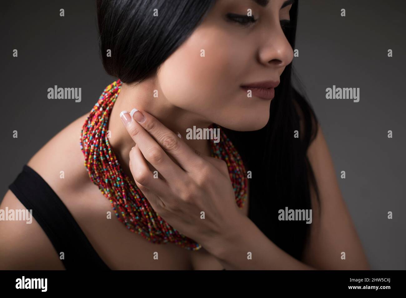 Touching neck hi-res stock photography and images - Alamy