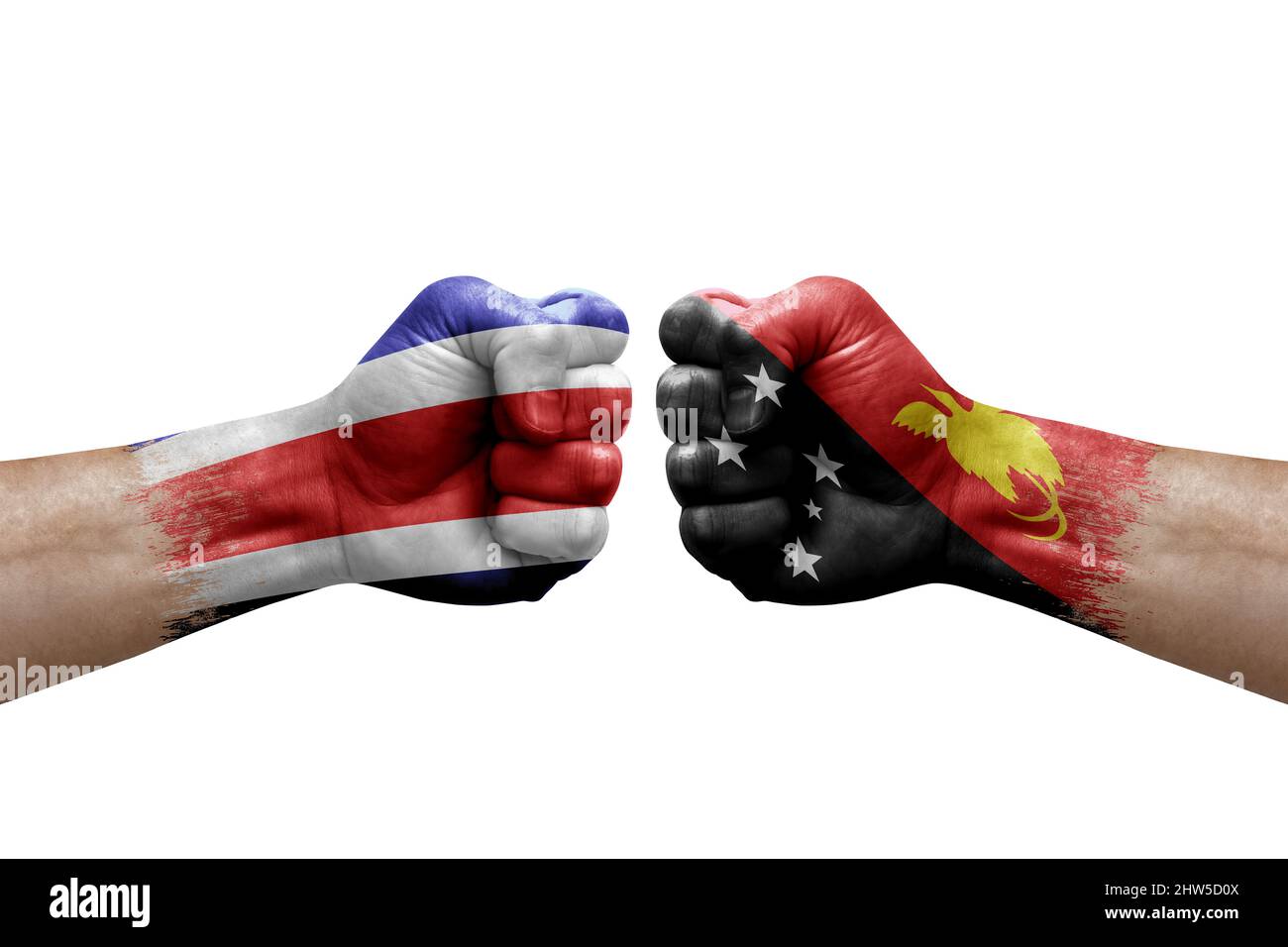 Costa rica papua new guinea flag hi-res stock photography and images ...