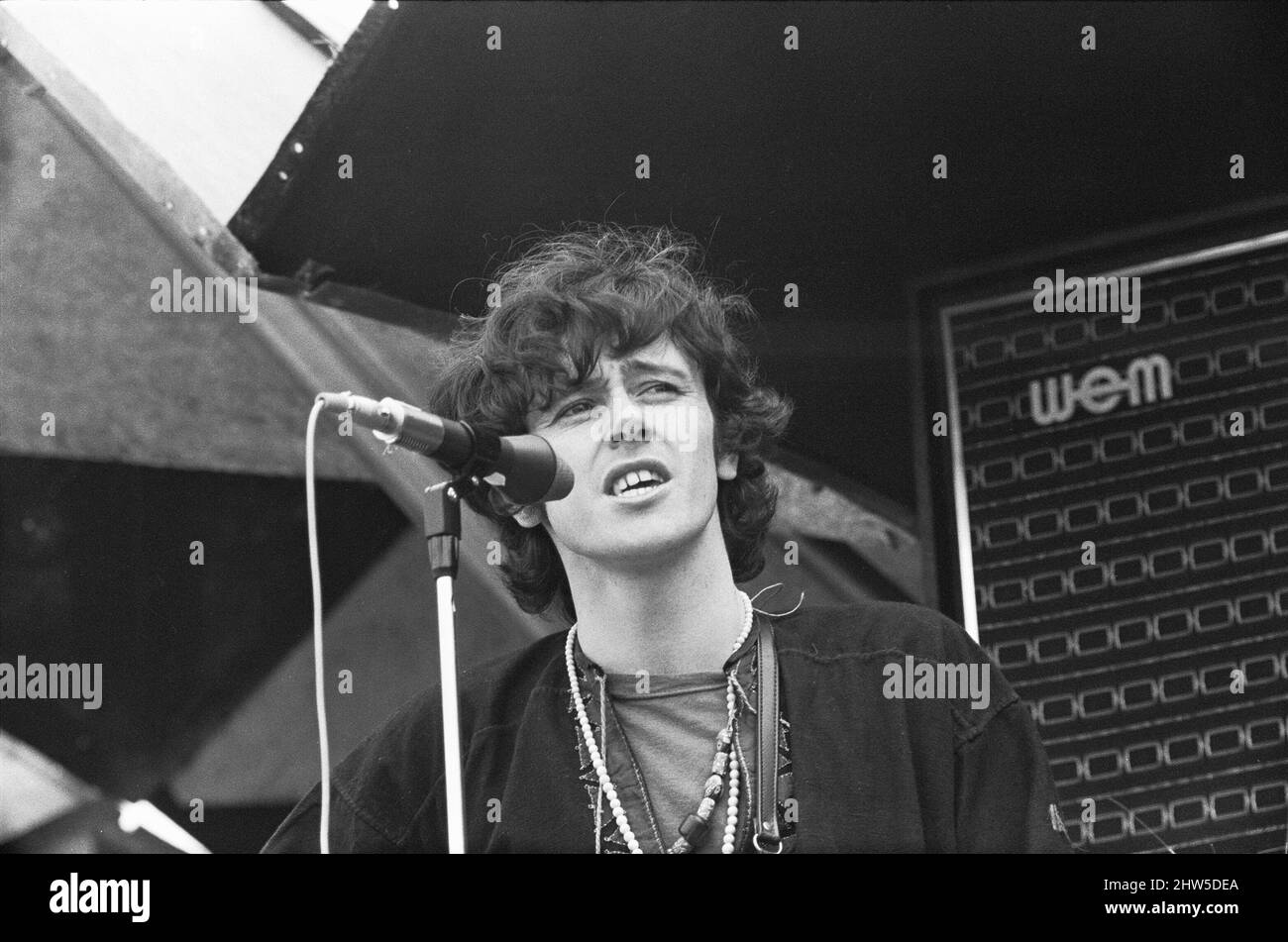 Donovan performing on stage at the 1967 National Jazz and Blues ...