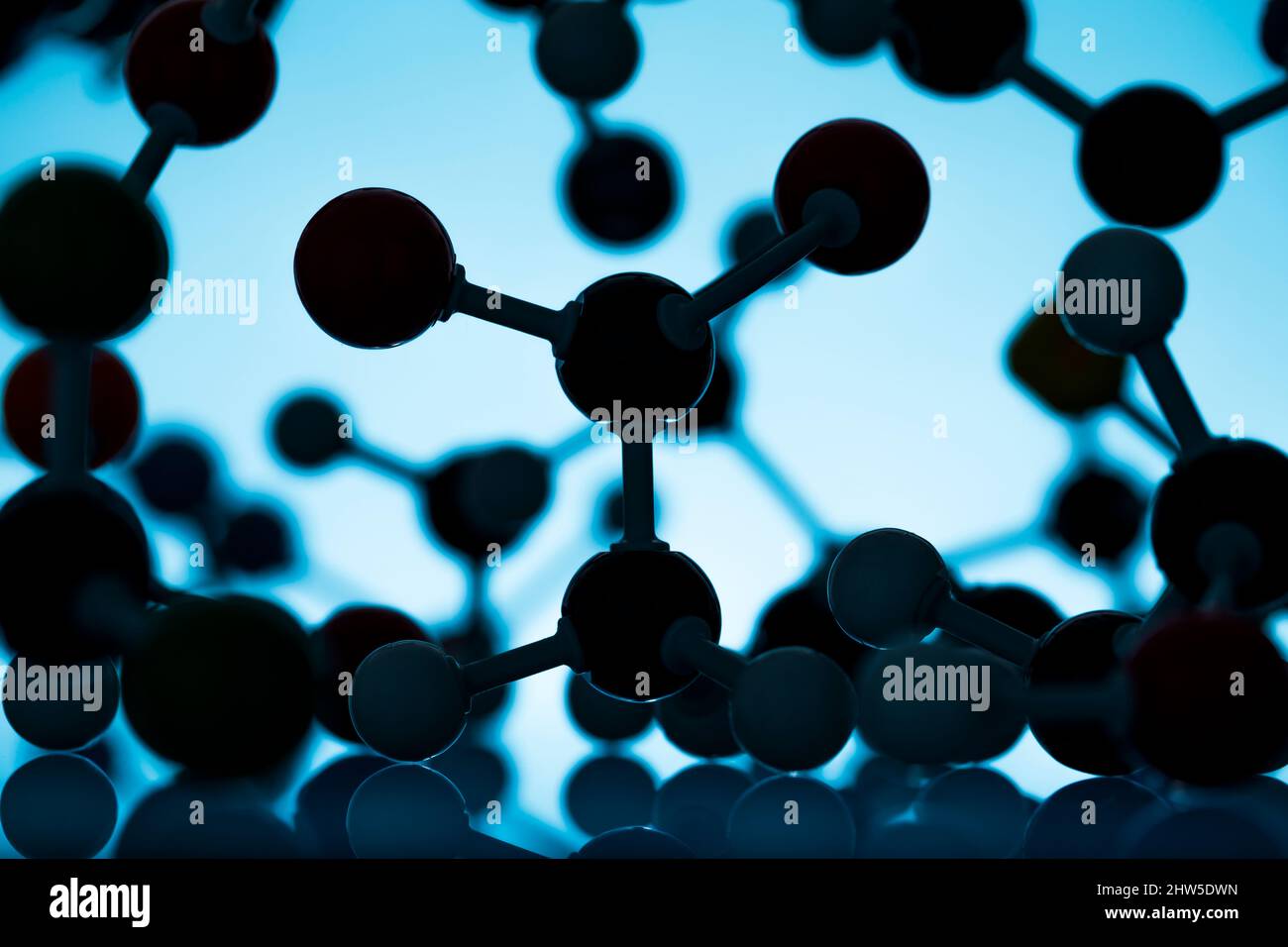 Silhouette of molecular model hi-res stock photography and images - Alamy