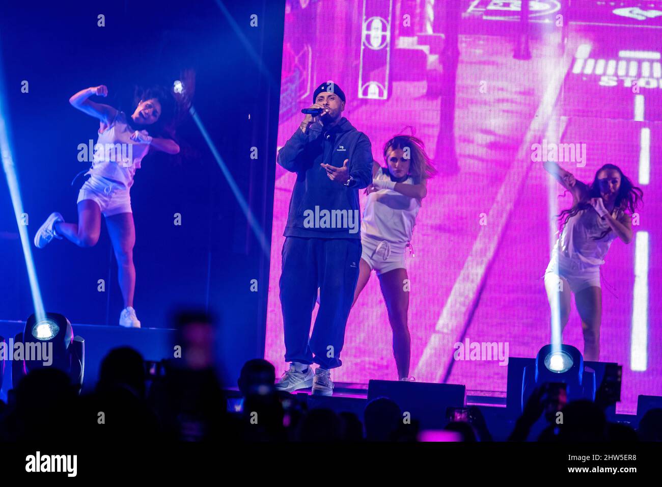 Latin Grammy Award winning singer Nicky Jam performs on stage during ...