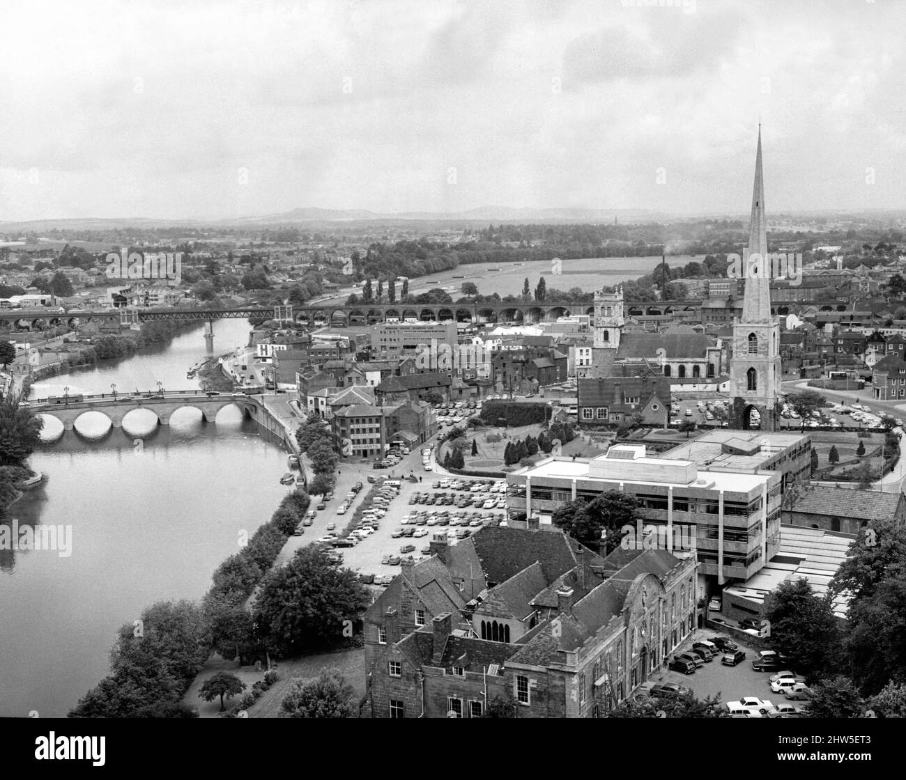 Worcester river cathedral aerial hi-res stock photography and images ...