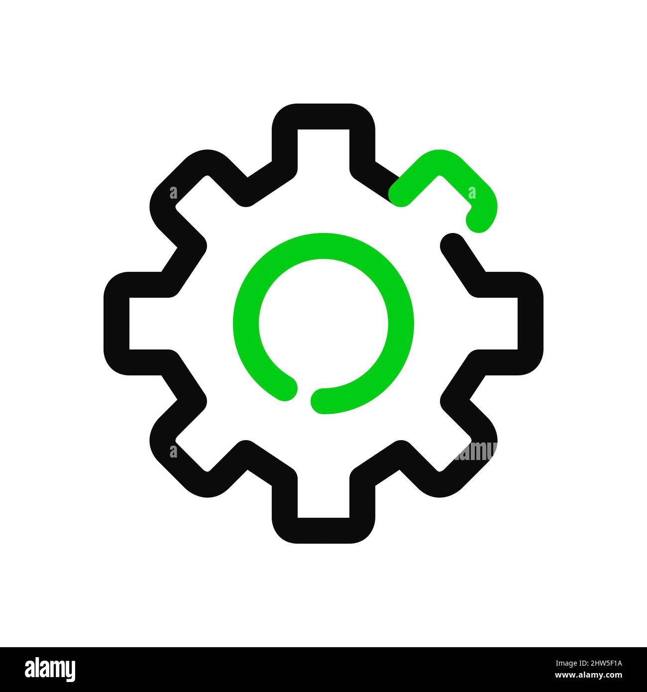 Cogwheel icon as a settings symbol. Pixel perfect, editable stroke icon Stock Vector Image & Art ...